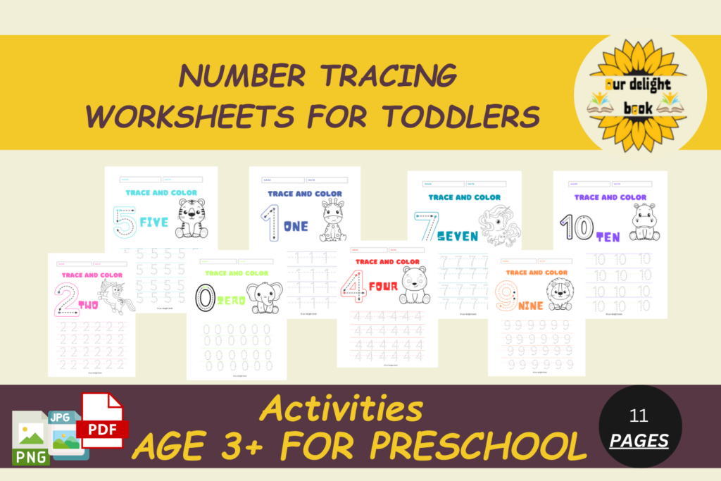 Number tracing worksheets for toddlers | Made By Teachers