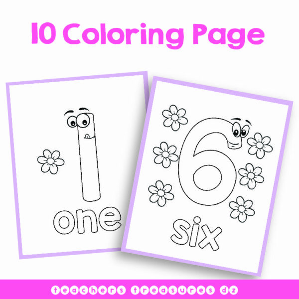 1 - 10 Numbers Printable Coloring Page | Made By Teachers