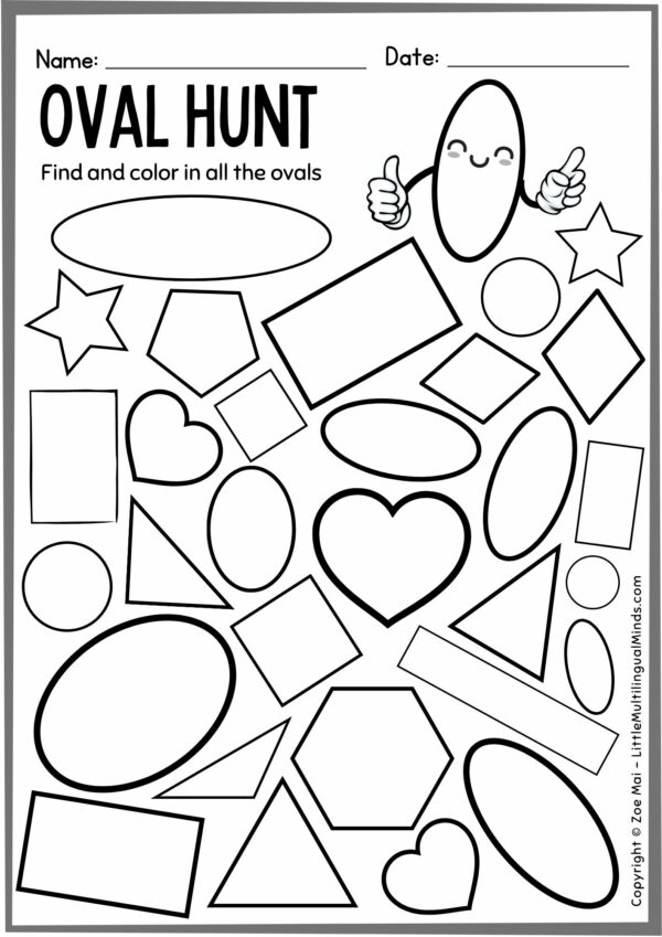 Identify 2D Shapes: 2D Shapes Practice Sheets for Preschool, Pre-K ...