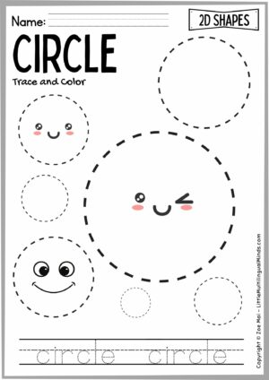 Identify 2D Shapes: 2D Shapes Practice Sheets for Preschool, Pre-K ...