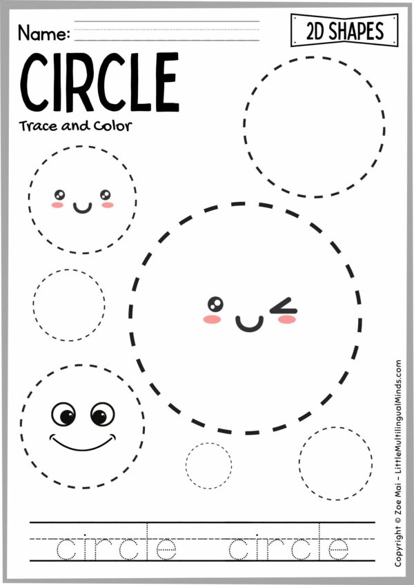 Identify 2D Shapes: 2D Shapes Practice Sheets for Preschool, Pre-K ...