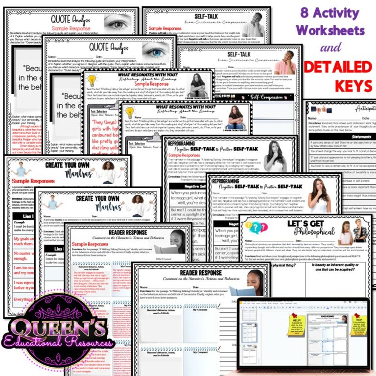 Internal Conflicts Reading Passages, Activities, and Worksheets, Coping ...