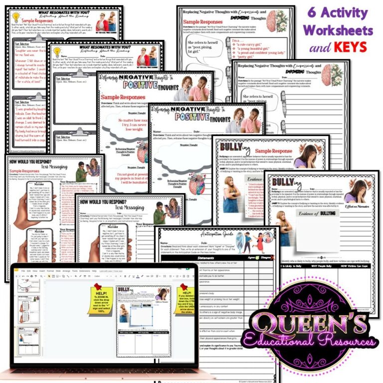 Internal Conflicts Reading Passages, Activities, and Worksheets, Coping ...