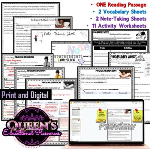 Internal Conflicts Reading Passages, Activities, and Worksheets, Coping ...