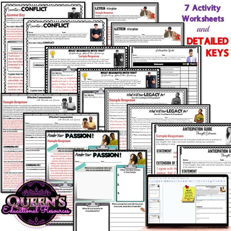 Internal Conflicts Reading Passages, Activities, and Worksheets, Coping ...
