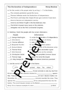 Michael C. Harris "What Is the Declaration of Independence?" worksheets ...