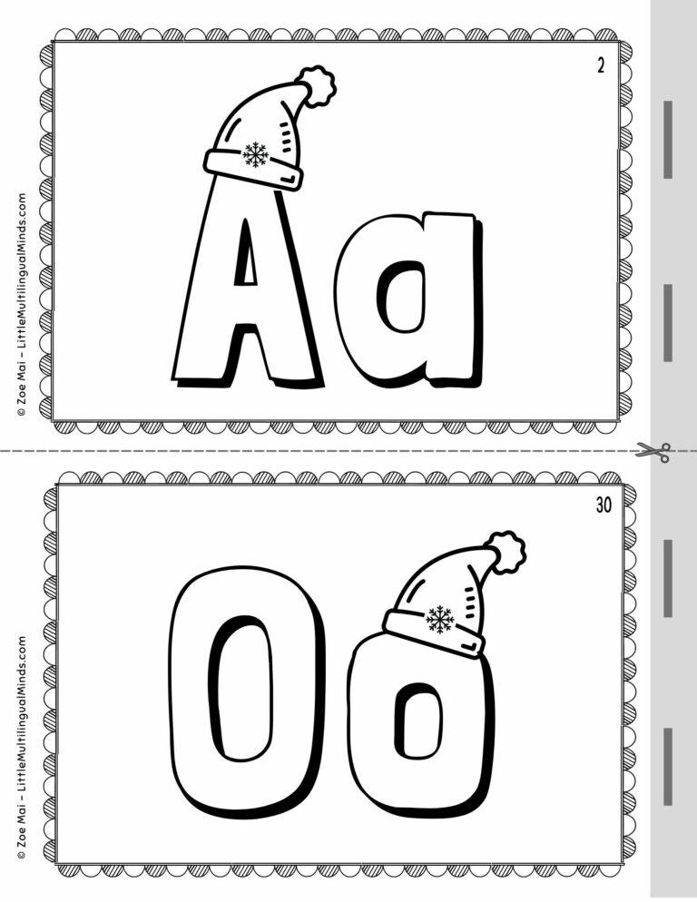 Christmas Alphabet Book: Uppercase & Lowercase Letters Mini Book- Trace ...