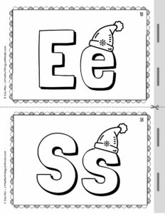 Christmas Alphabet Book: Uppercase & Lowercase Letters Mini Book- Trace ...