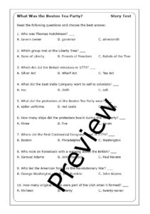 Kathleen Krull "What Was the Boston Tea Party?" worksheets | Made By ...