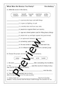 Kathleen Krull "What Was the Boston Tea Party?" worksheets | Made By ...
