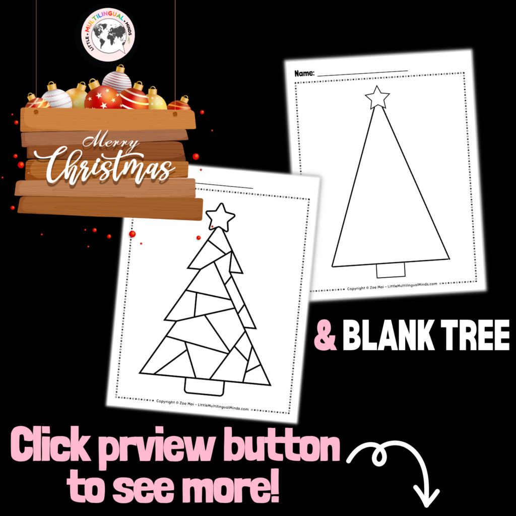 Christmas Tree Coloring Pages and Writing Papers - Coloring & Writing ...