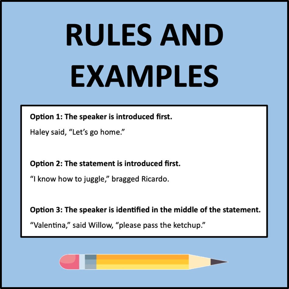 Punctuating Dialogue - an independent work packet | Made By Teachers