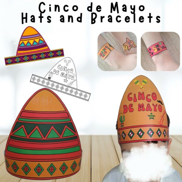Cinco de Mayo Hats and bracelets, Cinco de mayo crown, Sombrero hat ...