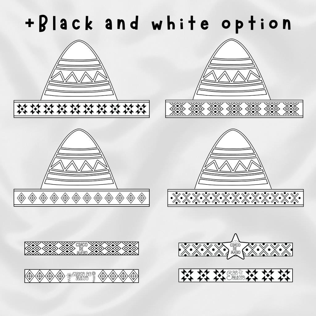 Cinco de Mayo Hats and bracelets, Cinco de mayo crown, Sombrero hat ...