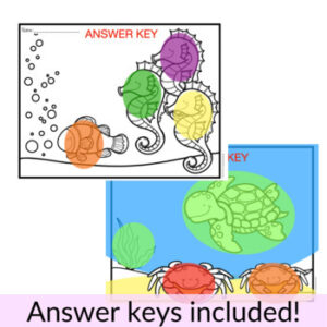 Ocean Treble Clef Staff Color by Note for Elementary Music Class sub ...