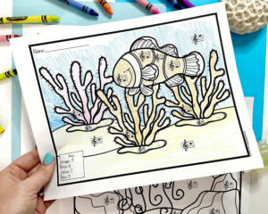 Ocean Treble Clef Staff Color by Note for Elementary Music Class sub ...