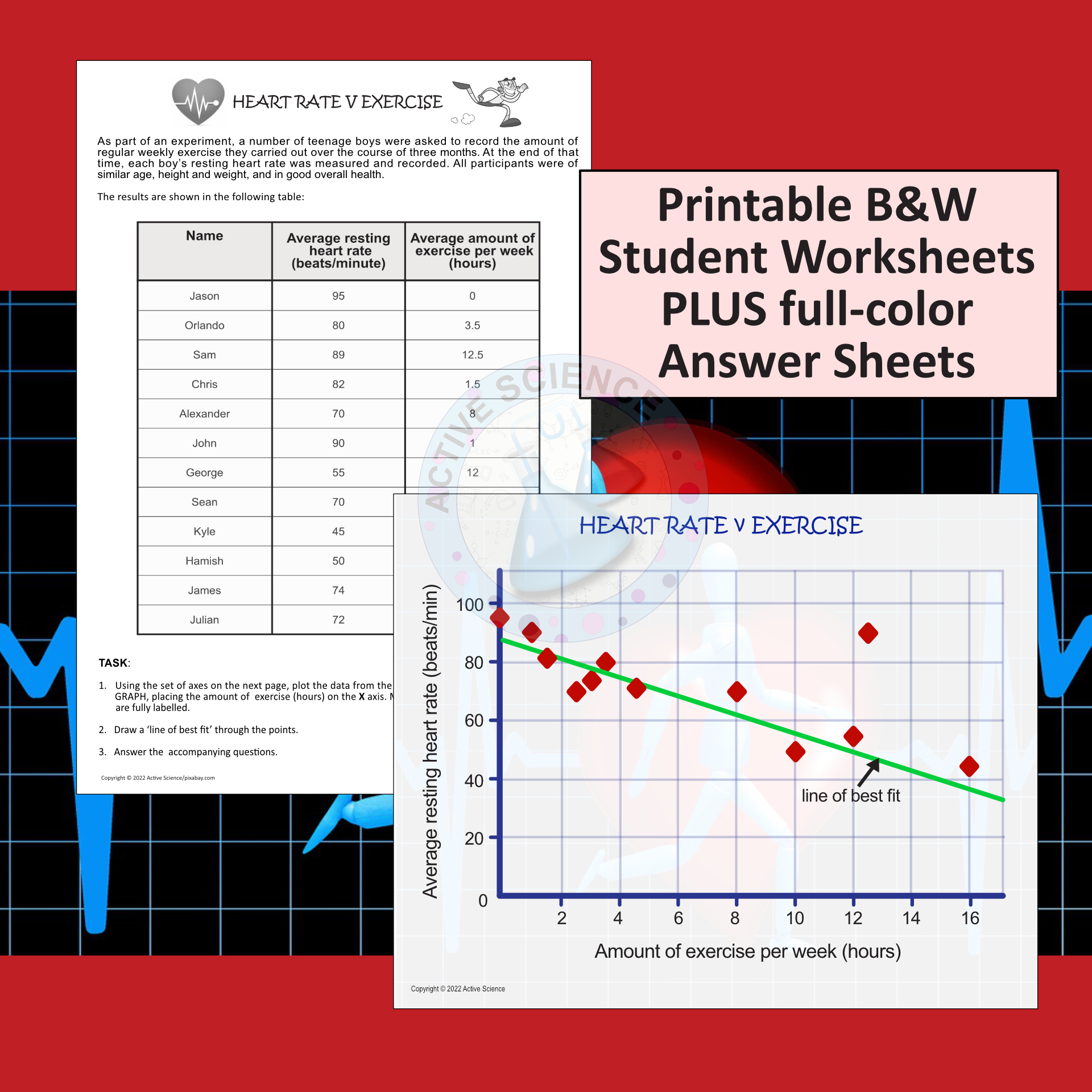 Heart Rate versus Exercise (US edition) | Made By Teachers