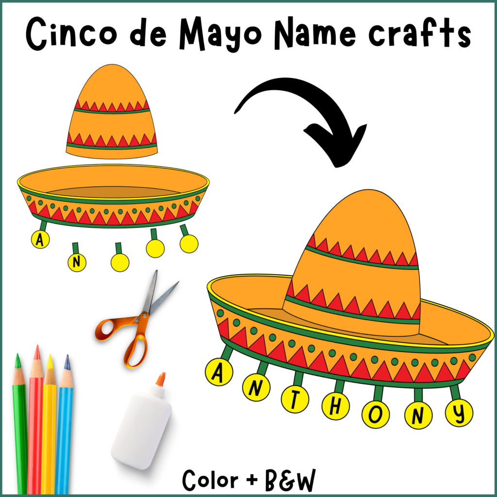 Cinco De Mayo Name Crafts Cinco De Mayo Hat Crafts Cinco De Mayo Cinco De Mayo Name Crafts Cinco De Mayo Hat Crafts Cinco De Mayo