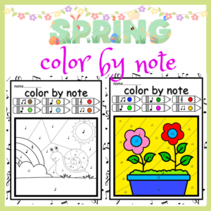 Spring/April/Color-by-Note Music Coloring Pages | Made By Teachers