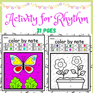Spring/April/Color-by-Note Music Coloring Pages | Made By Teachers