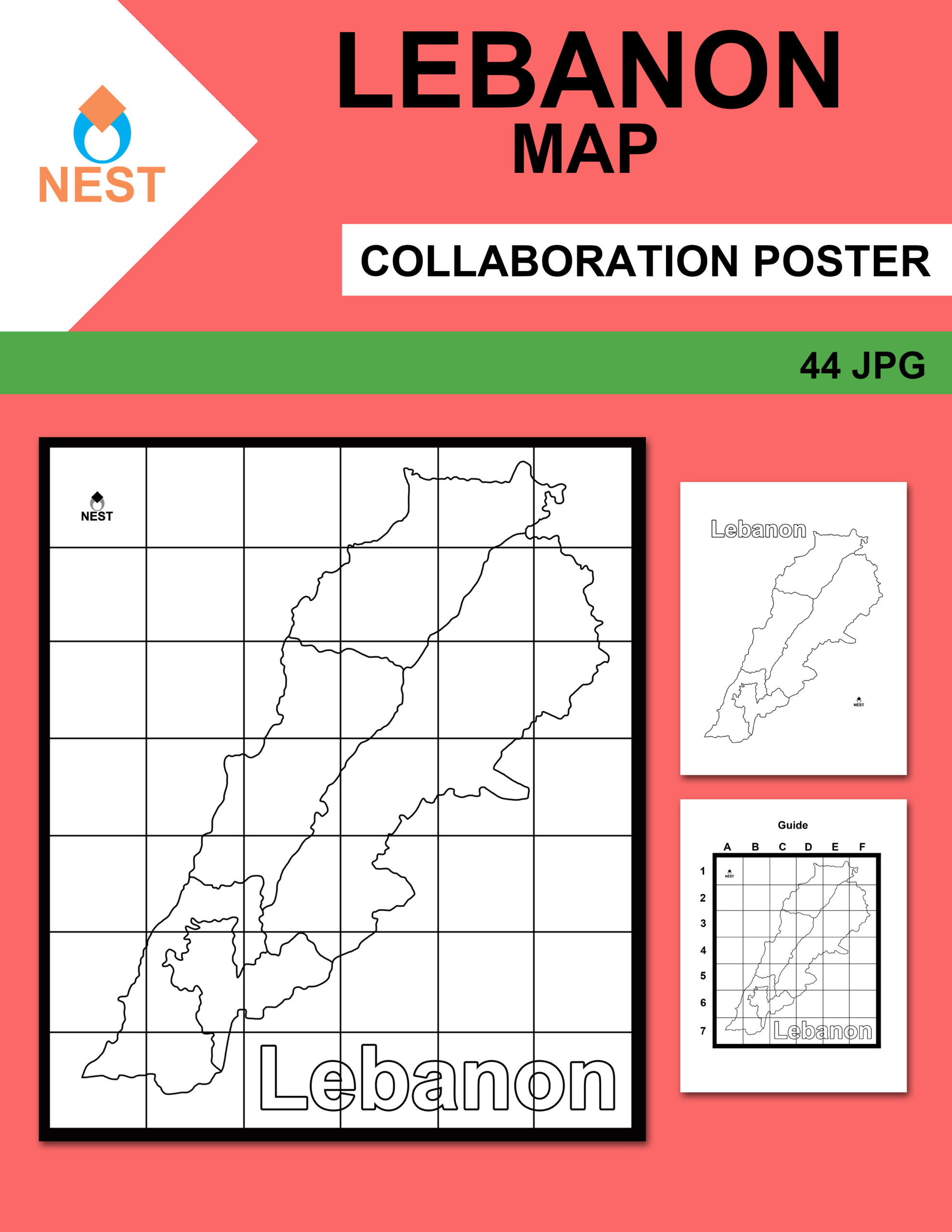 Lebanon Map Collaboration Poster | Made By Teachers