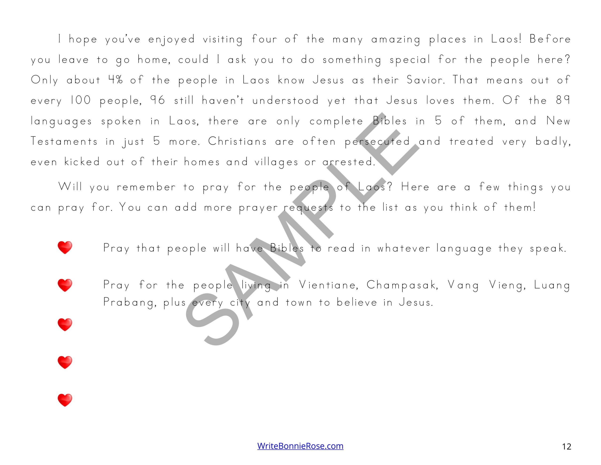 My Book About Laos with Cursive Copywork | Made By Teachers