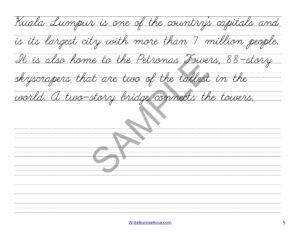 My Book About Malaysia with Cursive Copywork | Made By Teachers