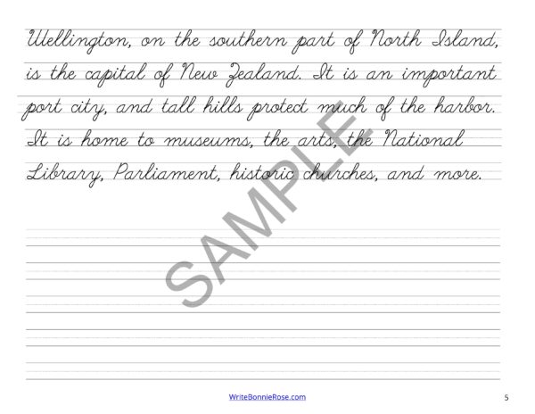 My Book About New Zealand with Cursive Copywork | Made By Teachers