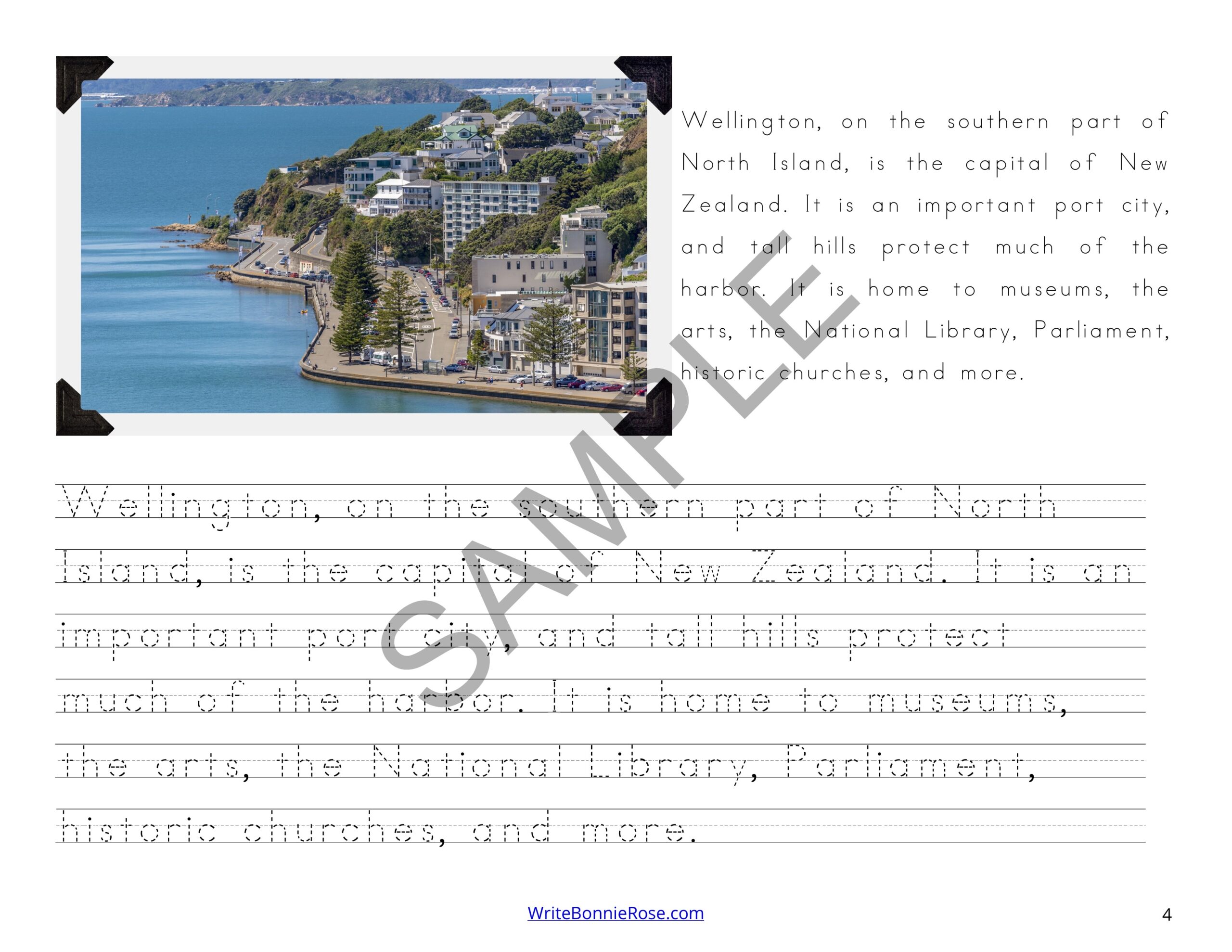 My Book About New Zealand with Print Copywork | Made By Teachers
