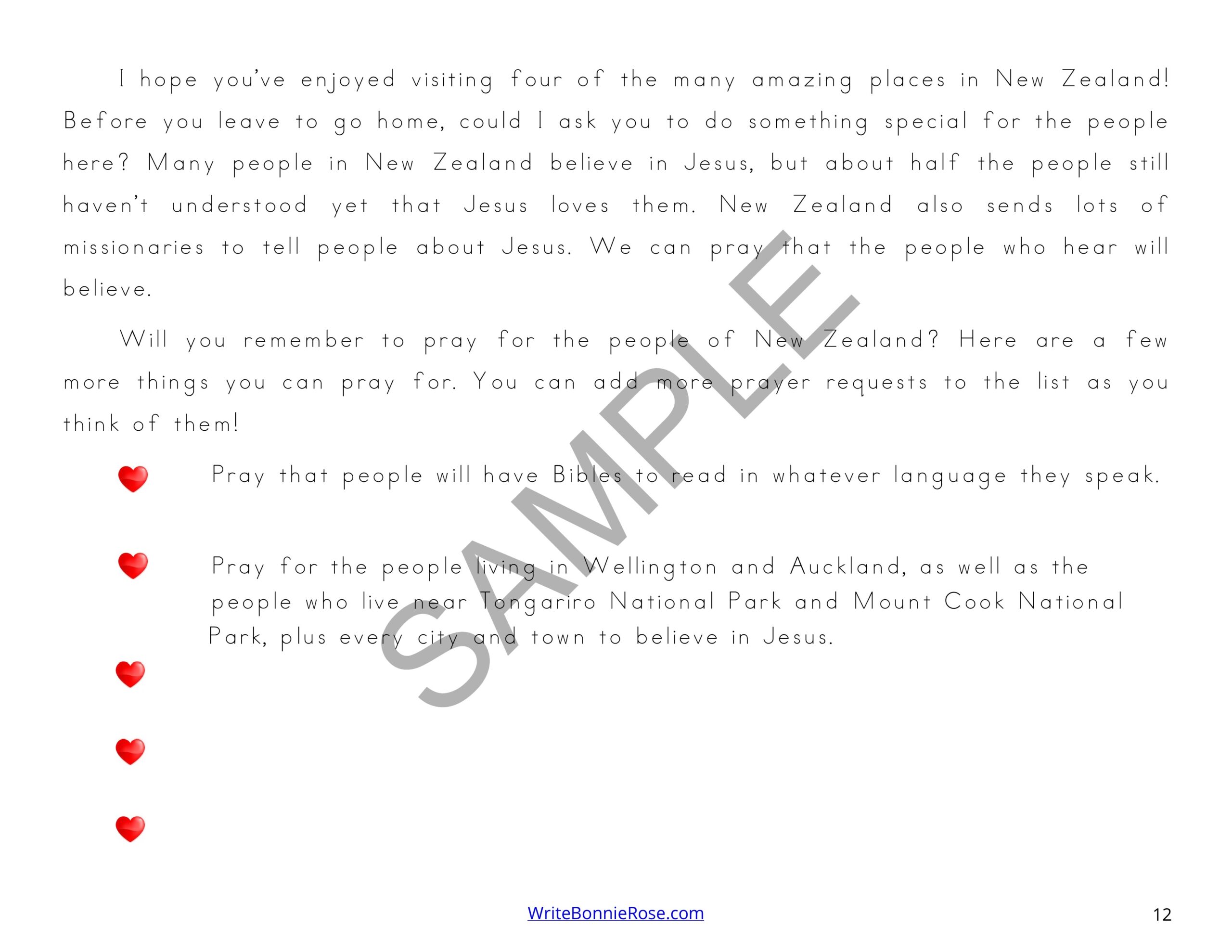 My Book About New Zealand with Print Copywork | Made By Teachers