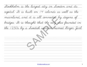 My Book About Sweden with Cursive Copywork | Made By Teachers