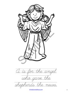 Christmas Story A to Z Coloring Book with Cursive Copywork | Made By ...