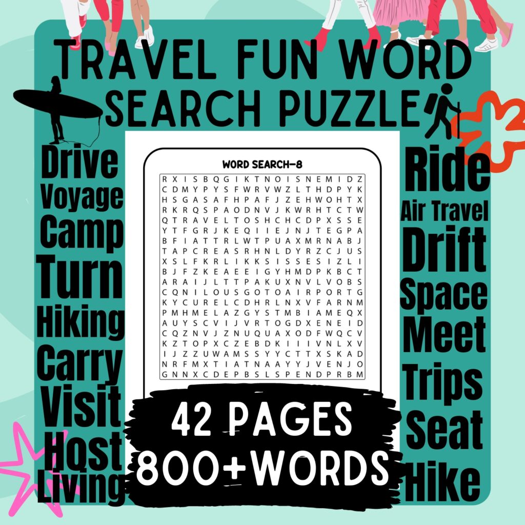 Travel Word Search Puzzle - No Prep Activity Worksheet | Made By Teachers