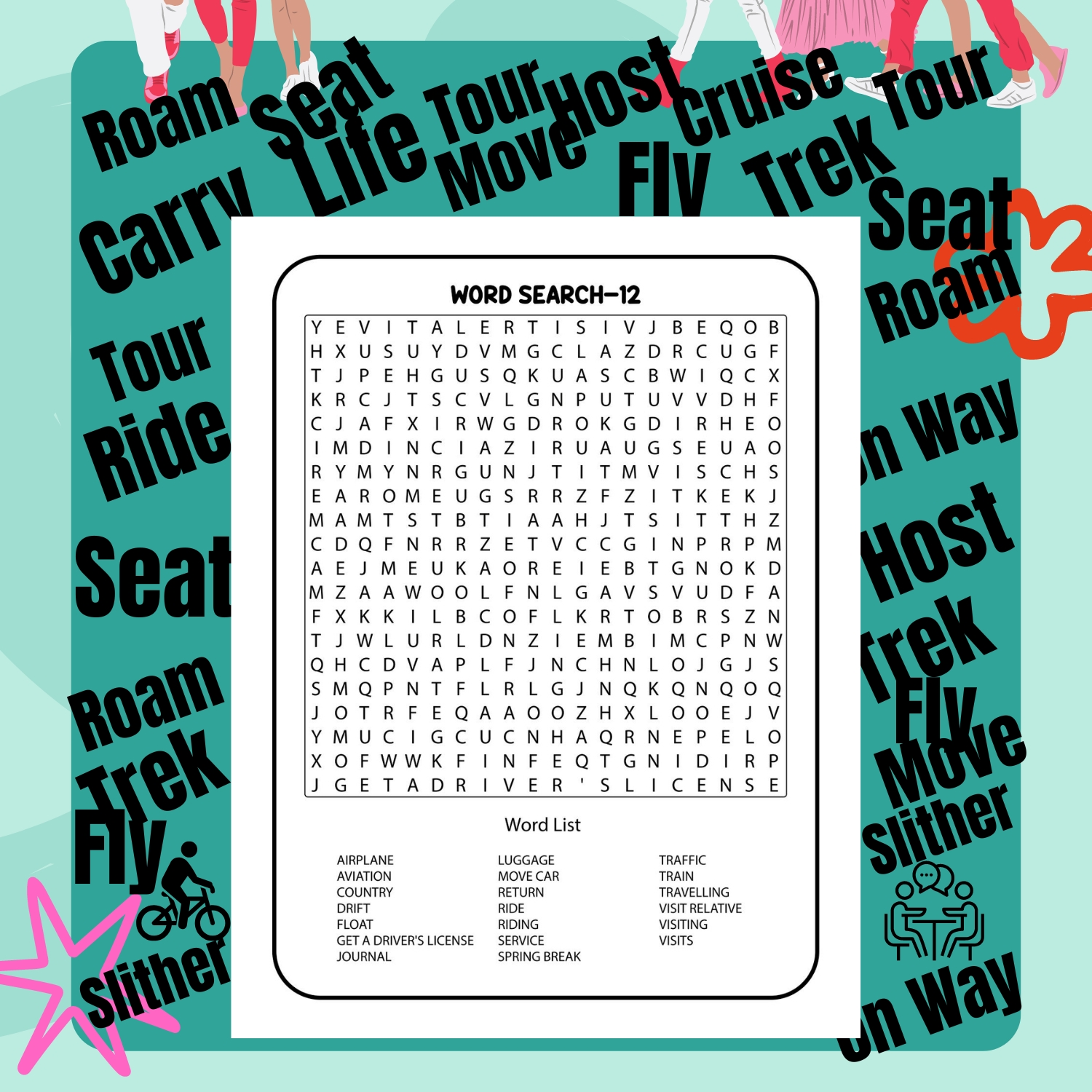 Travel Word Search Puzzle - No Prep Activity Worksheet | Made By Teachers