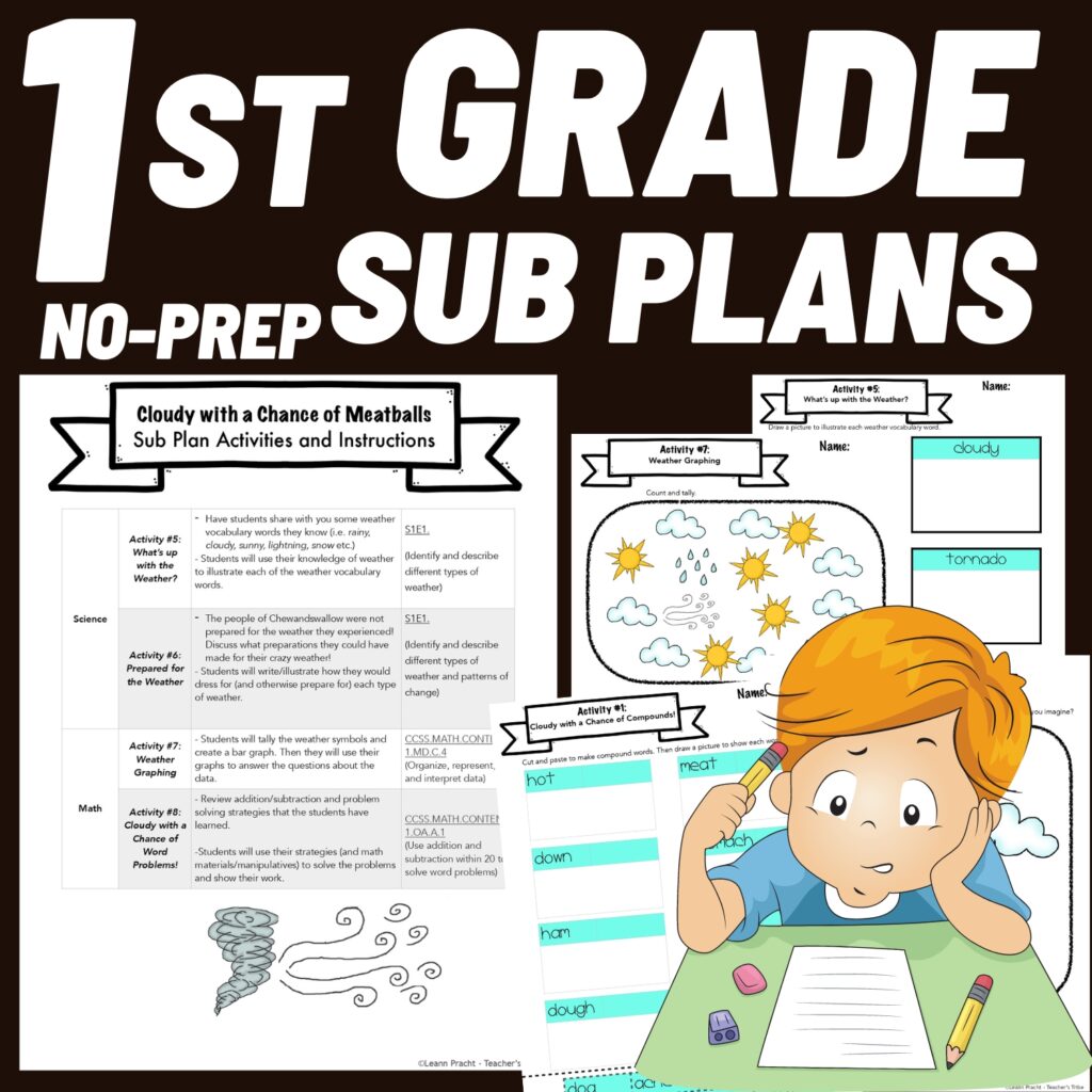 Sub Plans 1st Grade | Made By Teachers