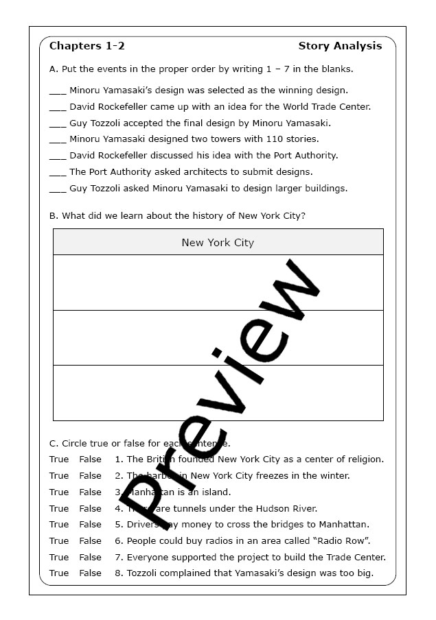 Jim O'Connor "What Were the Twin Towers?" worksheets | Made By Teachers