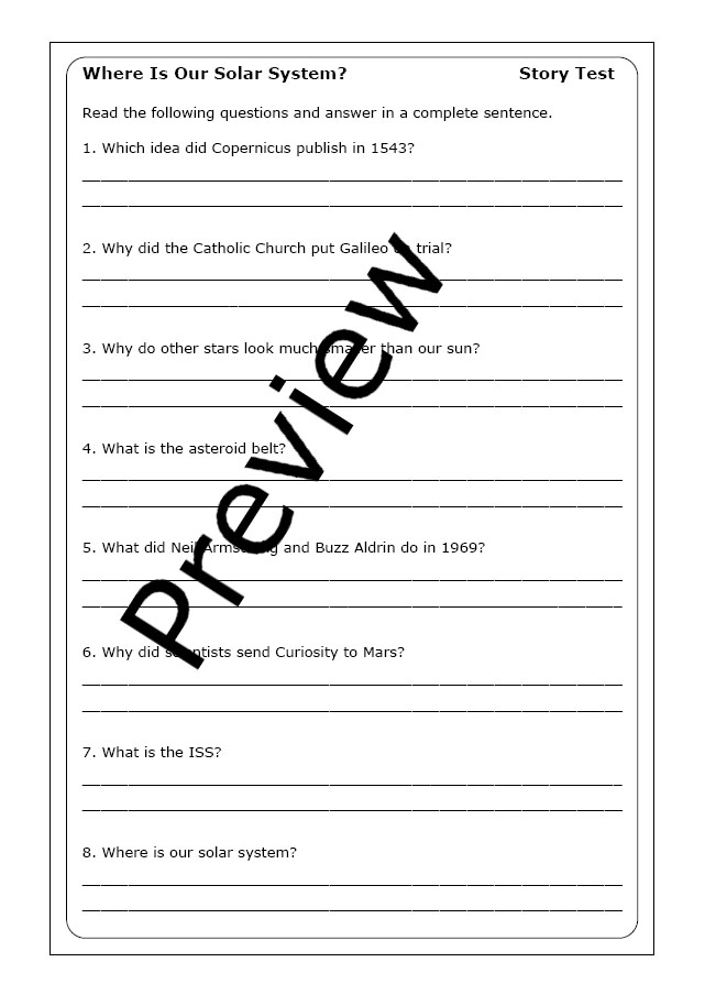Stephanie Sabol "Where Is Our Solar System?" worksheets | Made By Teachers