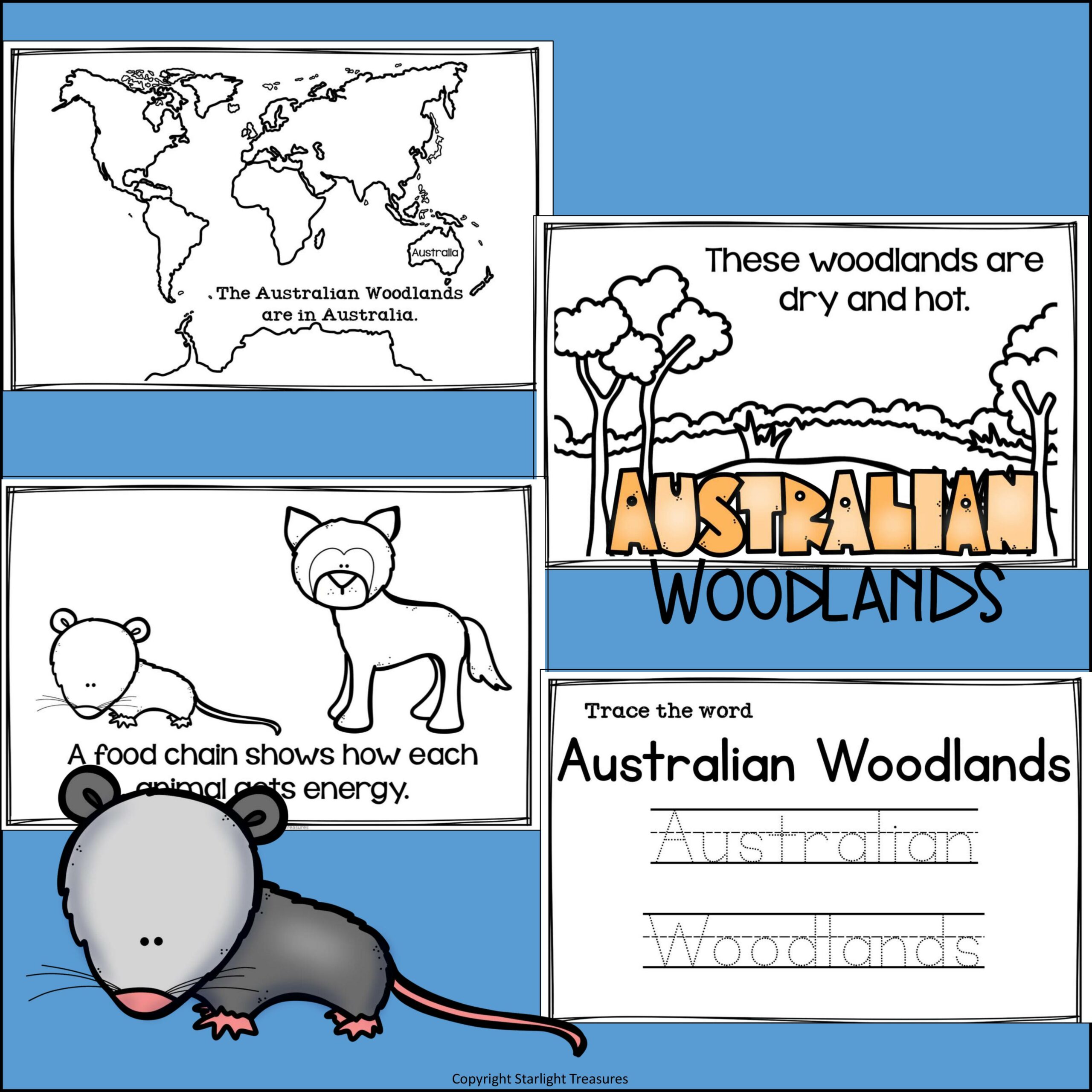 Australian Woodlands Food Chain Mini Book for Early Readers - Food ...