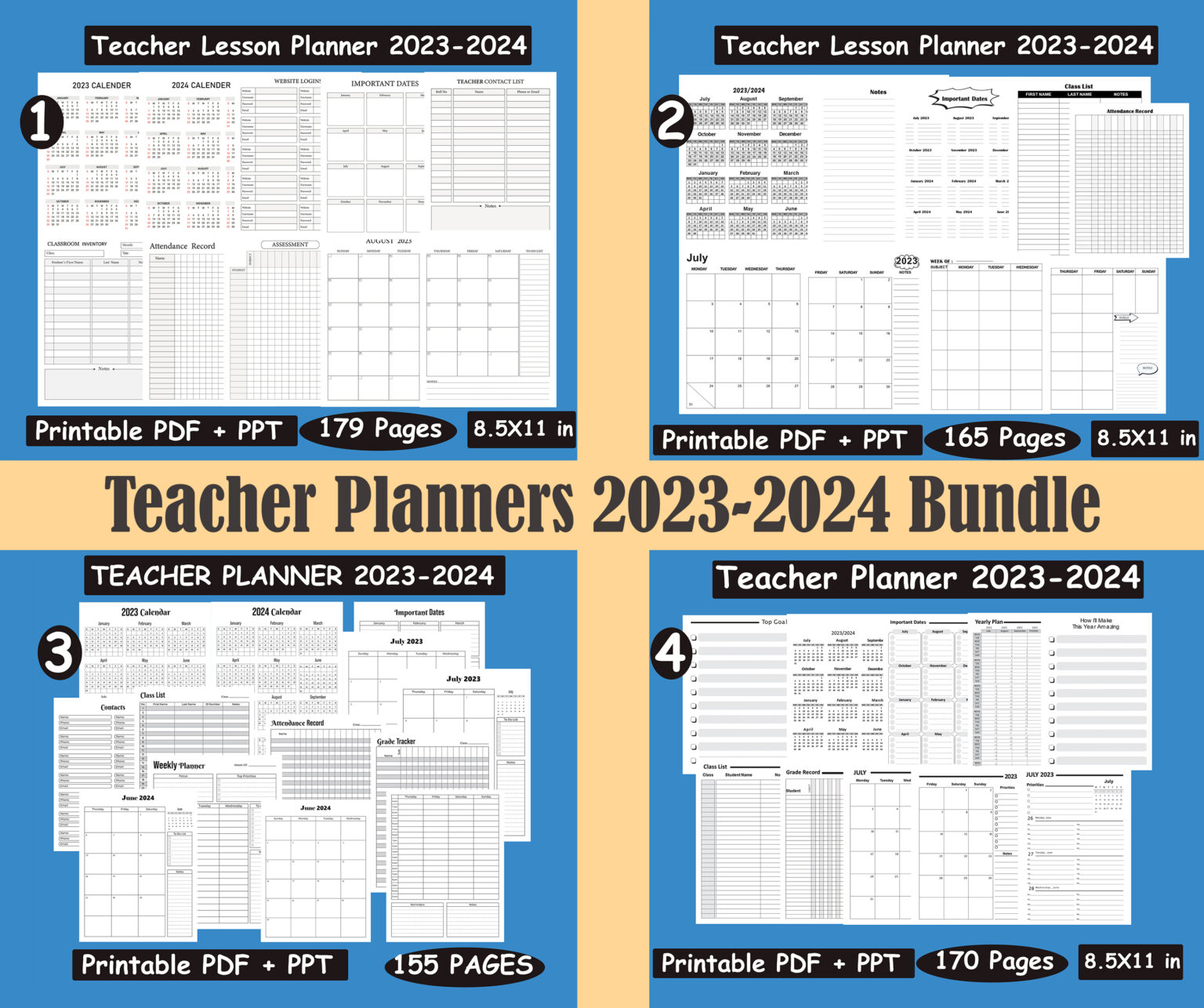 Teacher Planner Academic Year 2023-2024 Bundle | Made By Teachers