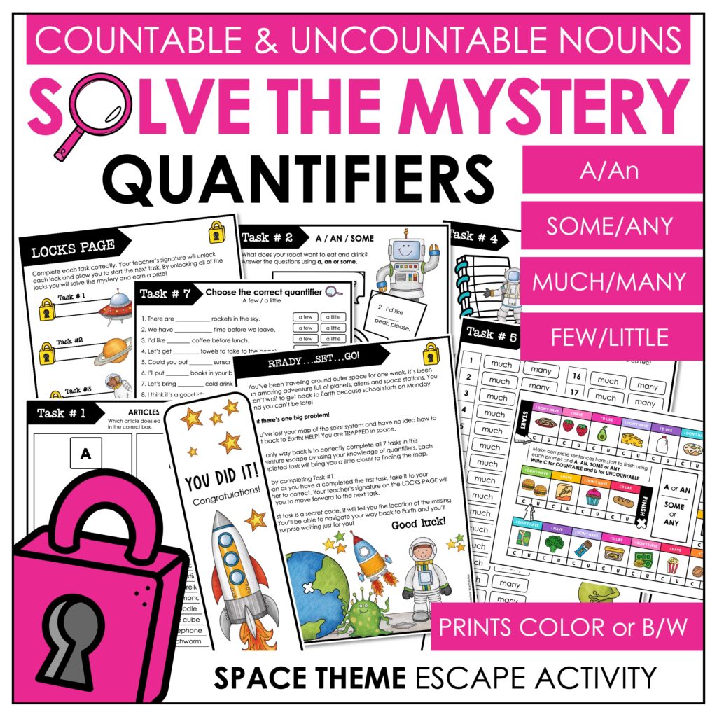 Quantifiers with Countable & Uncountable Nouns - A/An, Some, Any, Much ...