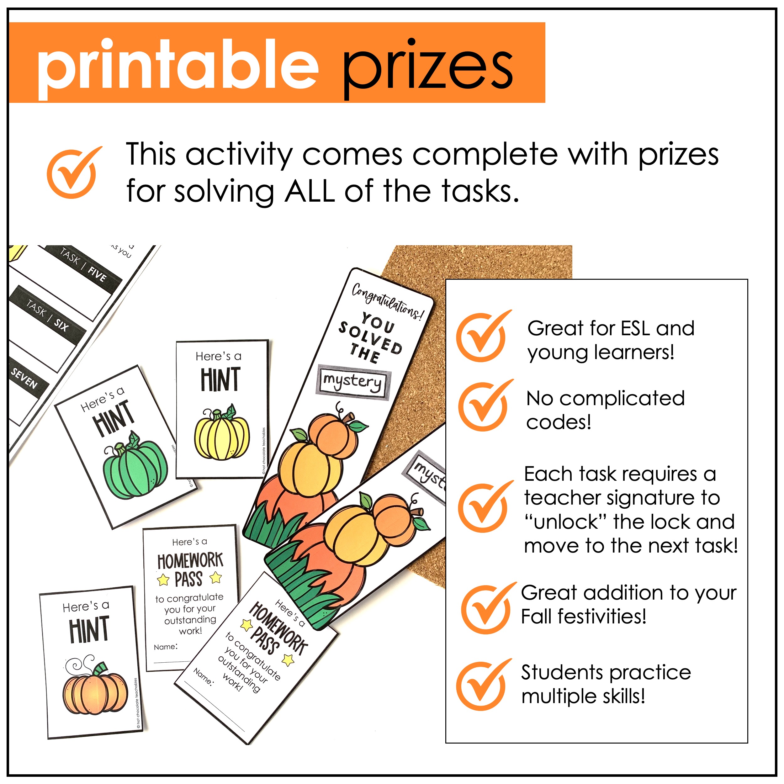 Fall Vocabulary Escape Room - Parts of Speech Solve the Mystery ...