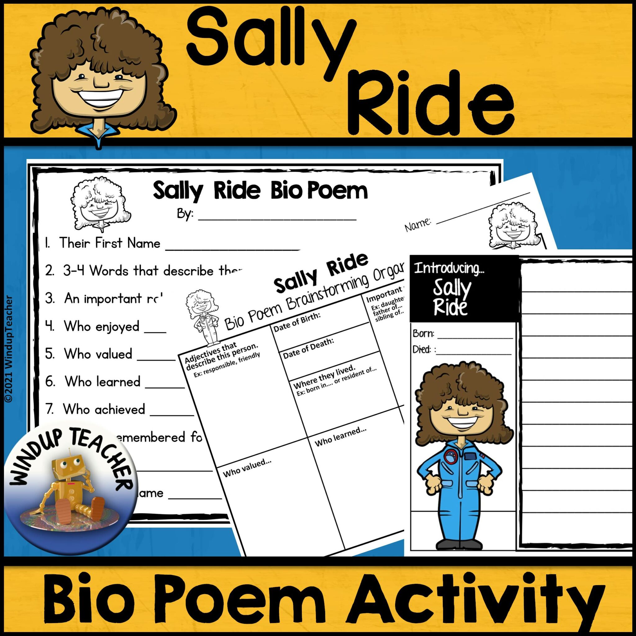Sally Ride Biography Poem Writing Activity | Made By Teachers