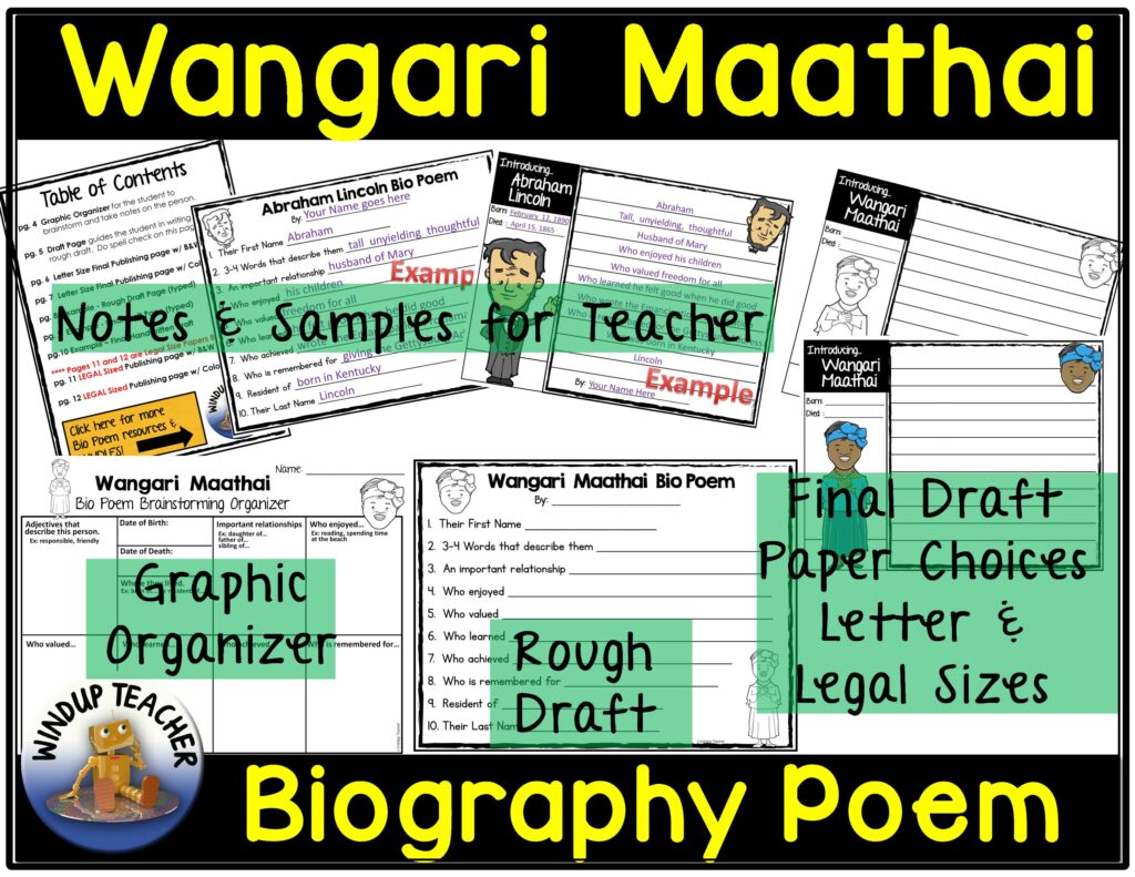 Wangari Maathai Biography Poem Writing Activity | Made By Teachers