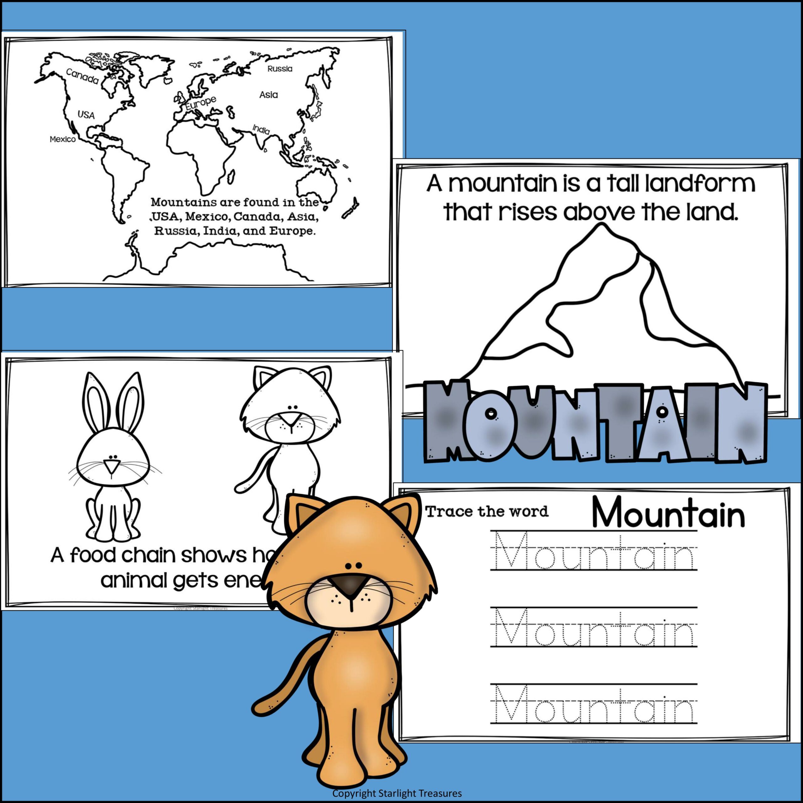 Mountains Food Chain Mini Book for Early Readers - Food Chains | Made ...