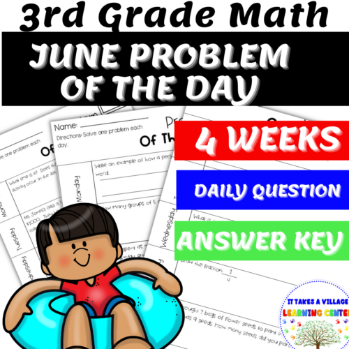 3rd Grade Math Problem of the Day - June - Made By Teachers