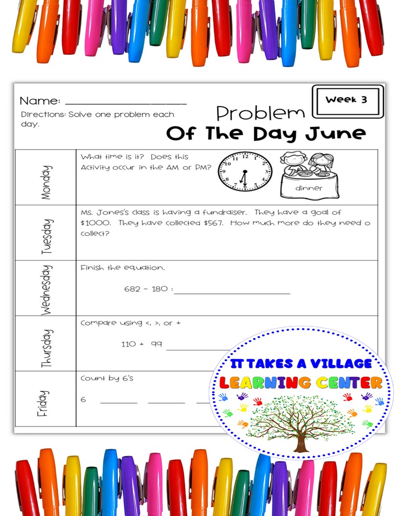 3rd Grade Math Problem of the Day - June | Made By Teachers