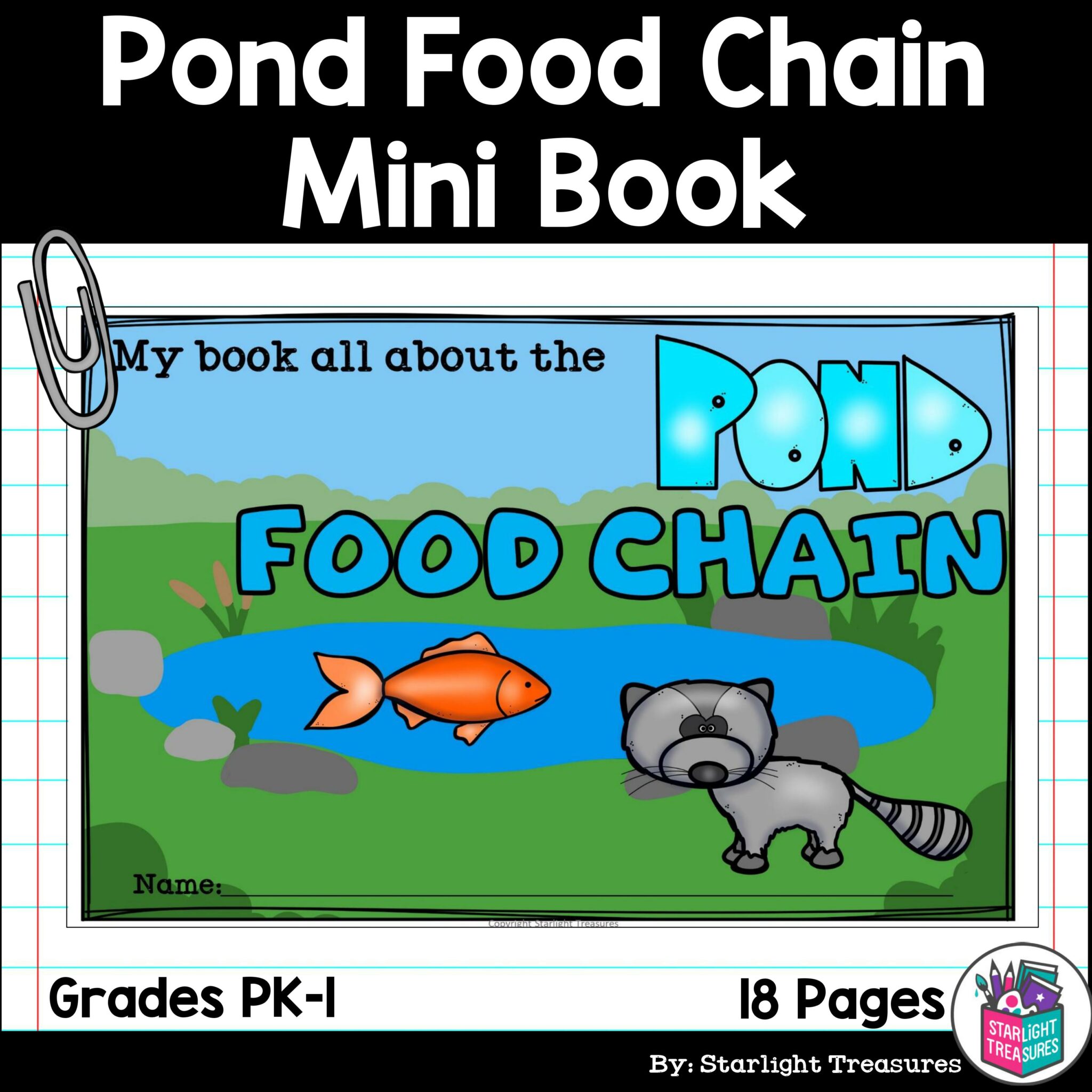 Pond Food Chain Mini Book for Early Readers - Food Chains | Made By ...