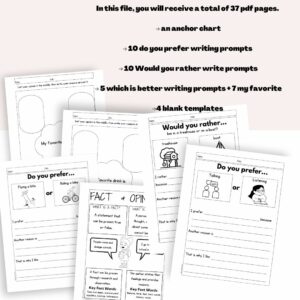 Opinion Writing Unit, Third Grade Opinion Writing Prompts Worksheets ...