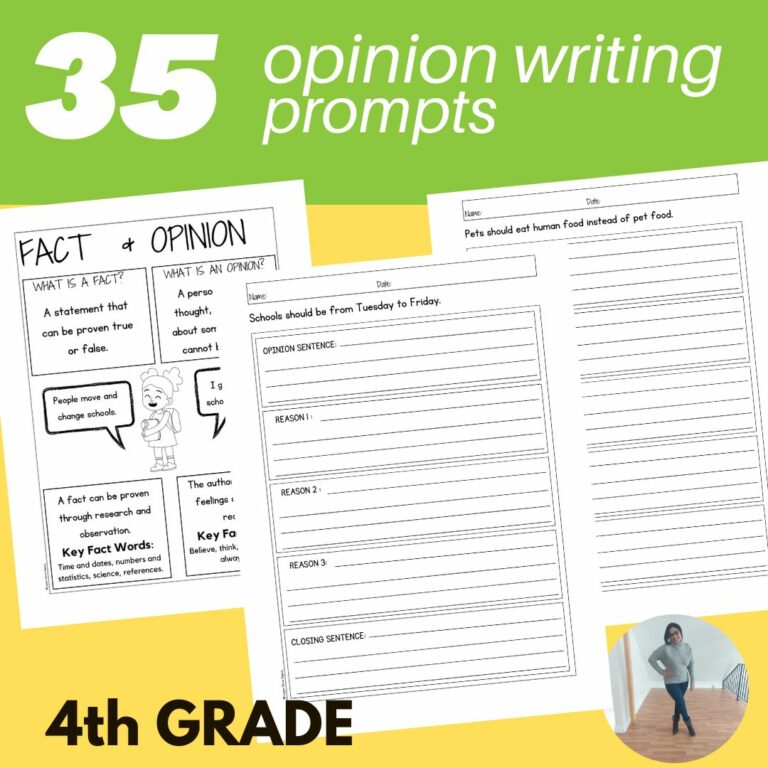Fourth Grade Opinion Writing Prompts | Made By Teachers