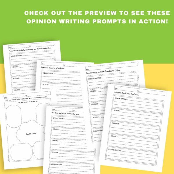 Fourth Grade Opinion Writing Prompts | Made By Teachers